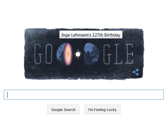 Google marks Inge Lehmann’s 127th birthday with earth ball doodle, recipe Google marks Inge Lehmann’s 127th birthday with earth ball doodle, recipe