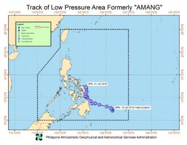Amang weakens into LPA