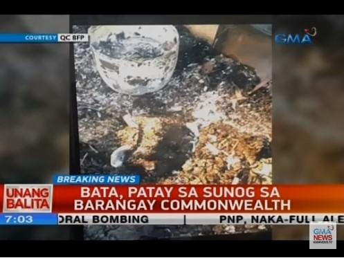 7-taong gulang na bata, patay sa sunog sa QC | Balita | Balitambayan