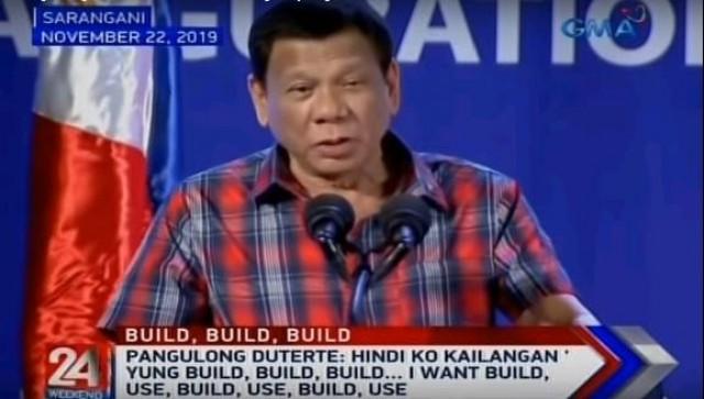 Duterte hints at misgivings over ‘Build, Build, Build’ program Duterte hints at misgivings over ‘Build, Build, Build’ program