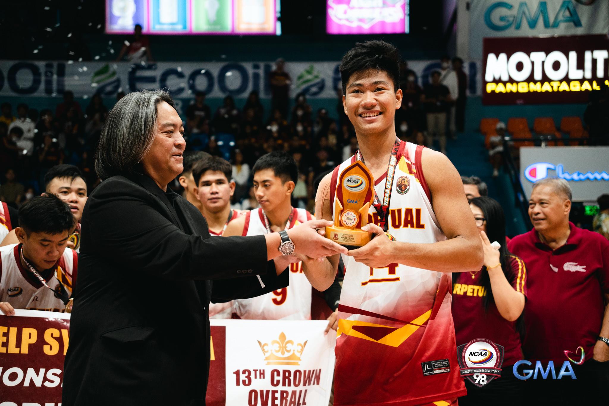 Louie Ramirez deflects credit to Perpetual coaching staff as he nets double championship | NCAA ...