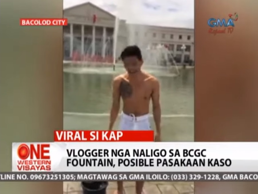 One Western Visayas: Vlogger Naligo sa BCGC Fountain