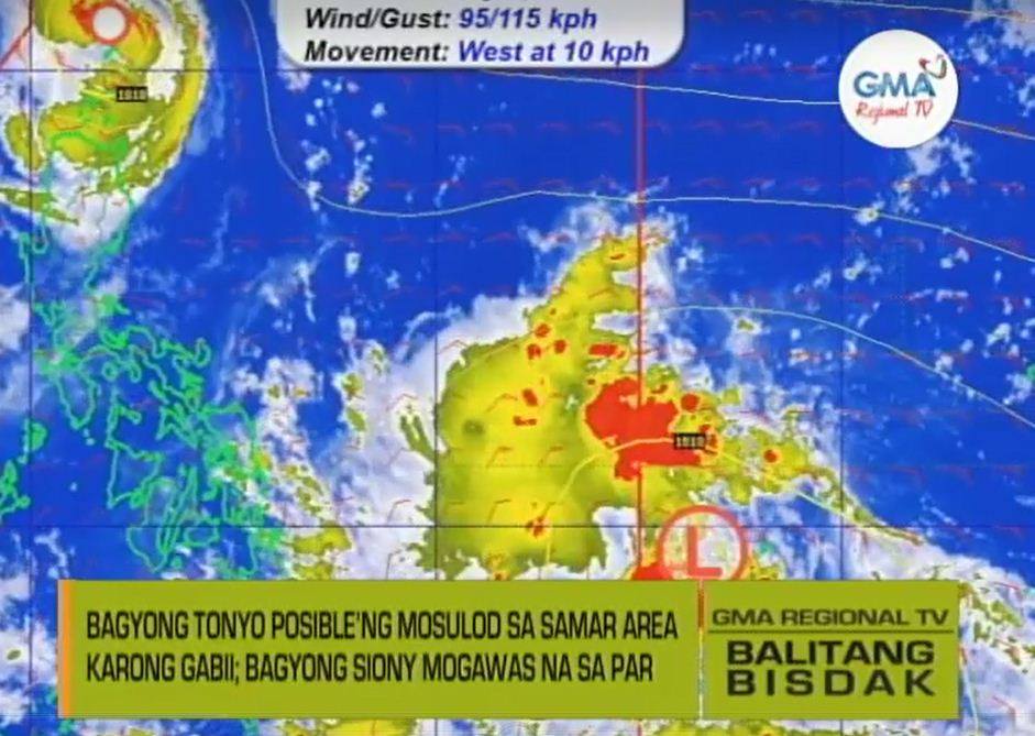 Balitang Bisdak: Posible'ng Mosulod sa Samar Area Karong Gabhioana ang ...