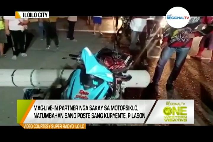 One Western Visayas: Mag-live-in Partner nga Sakay sa Motorsiklo, Natumbahan sang Poste