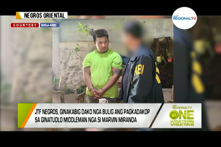 One Western Visayas: JTF Negros, Ginakabig Dako nga Bulig ang Pagkadakop kay Marvin Miranda