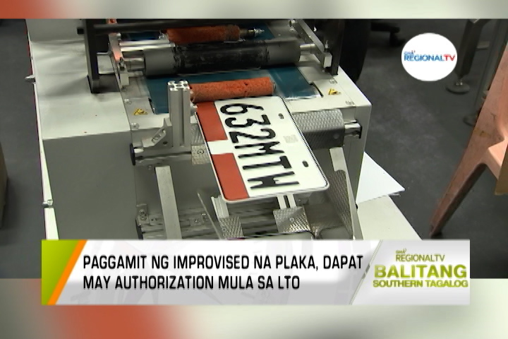 Balitang Southern Tagalog: Dahil sa kakulangan ng plaka | Balitang ...