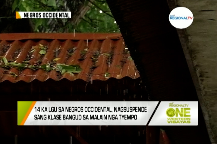One Western Visayas: 14 ka LGU sa Negros Occidental, Nagsuspende sang Klase Bangud sa Pag-ulan