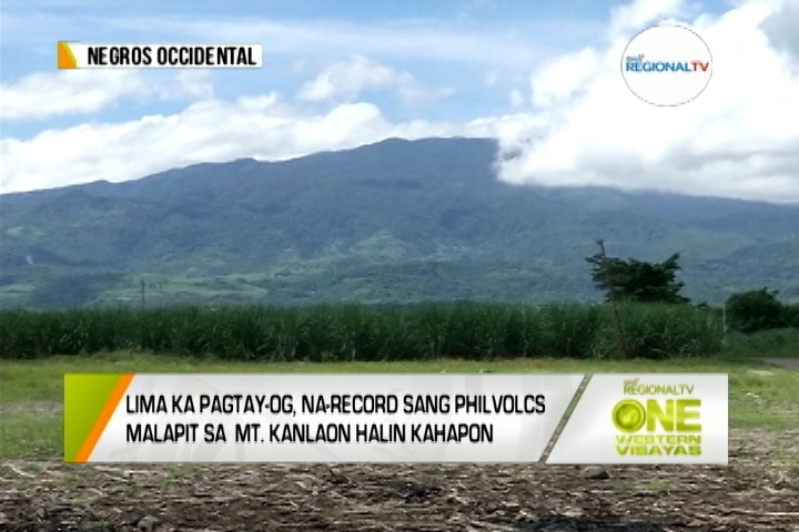 One Western Visayas: Lima ka Pagtay-og, Na-record sang PHILVOLCS Malapit sa Mt. Kanlaon