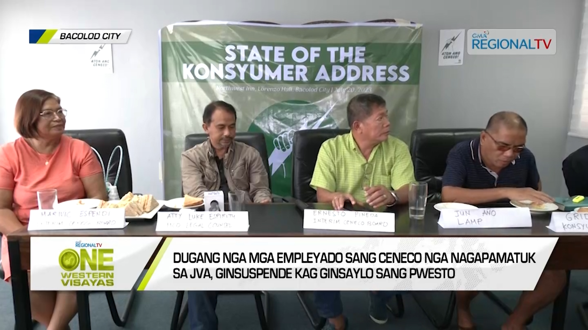 One Western Visayas: Dugang nga mga Empleyado sang CENECO nga Nagapamatuk sa JVA, Ginsuspende