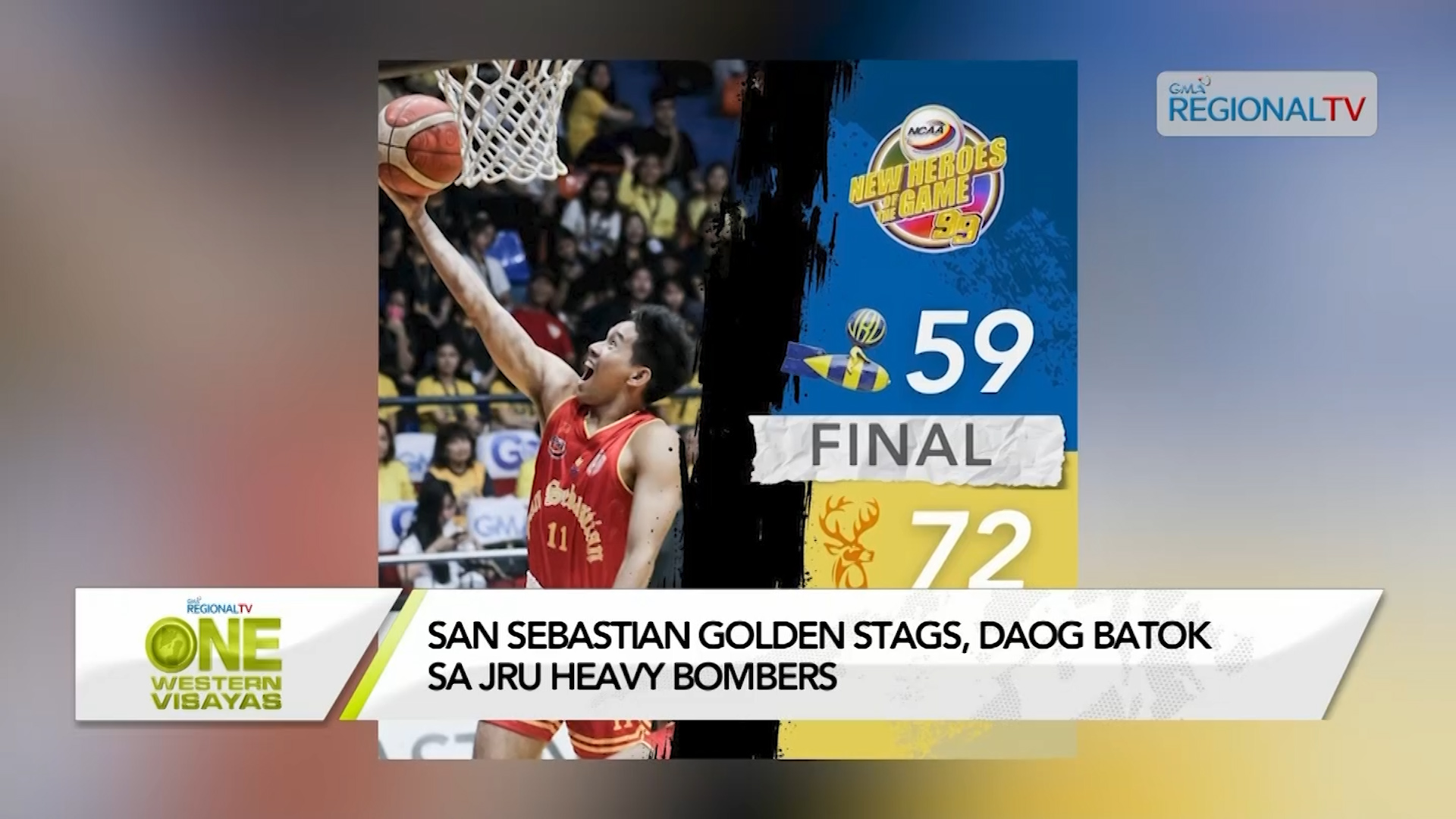 One Western Visayas: San Sebastian Golden Stags, Daog Batok sa JRU ...