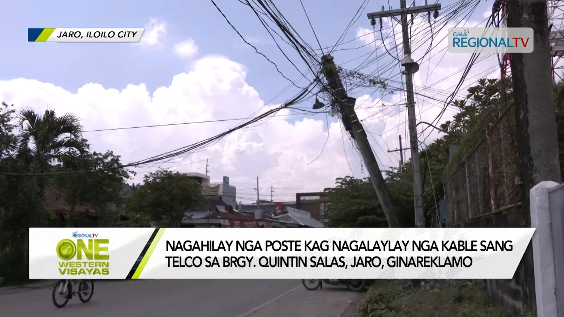 One Western Visayas: Nagahilay nga Poste kag Nagalaylay nga Kable sang Telco sa Brgy. Quintin Salas