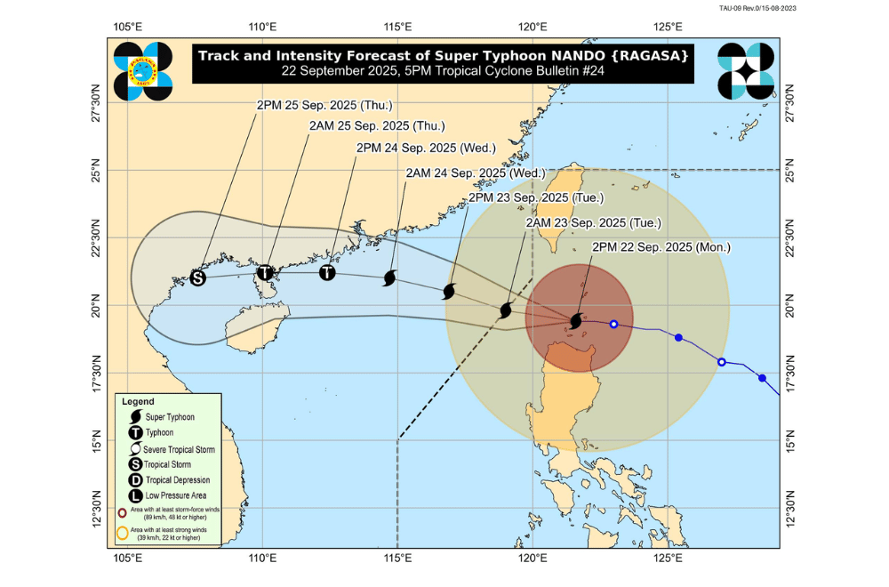 #NandoPH makes landfall in Cagayan, Signal No. 5 up in Babuyan Islands