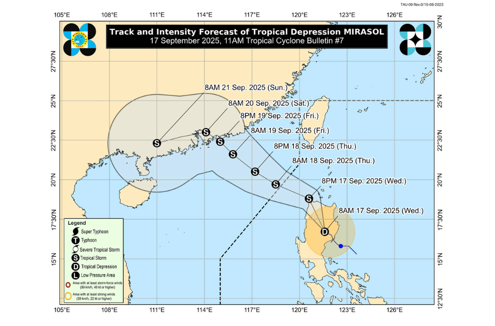 #MirasolPH moves across Northern Luzon, may strengthen over Luzon strait