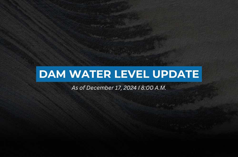 Dam water levels as of December 17, 2024