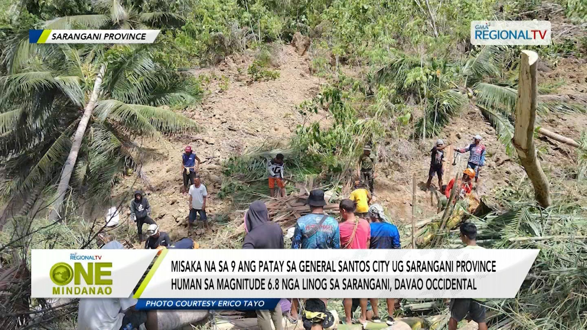 9 na ang patay sa magnitude 6.8 nga linog sa Southern Mindanao