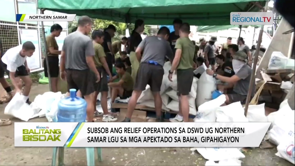 Relief operations alang sa mga biktima sa baha