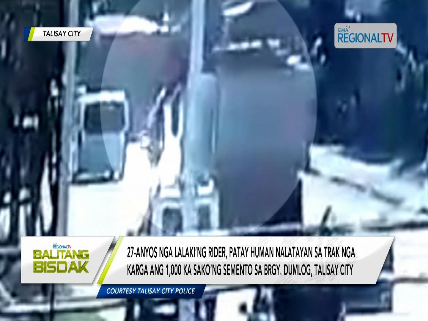 Lalaking nagmotorsiklo, naligsan sa truck patay