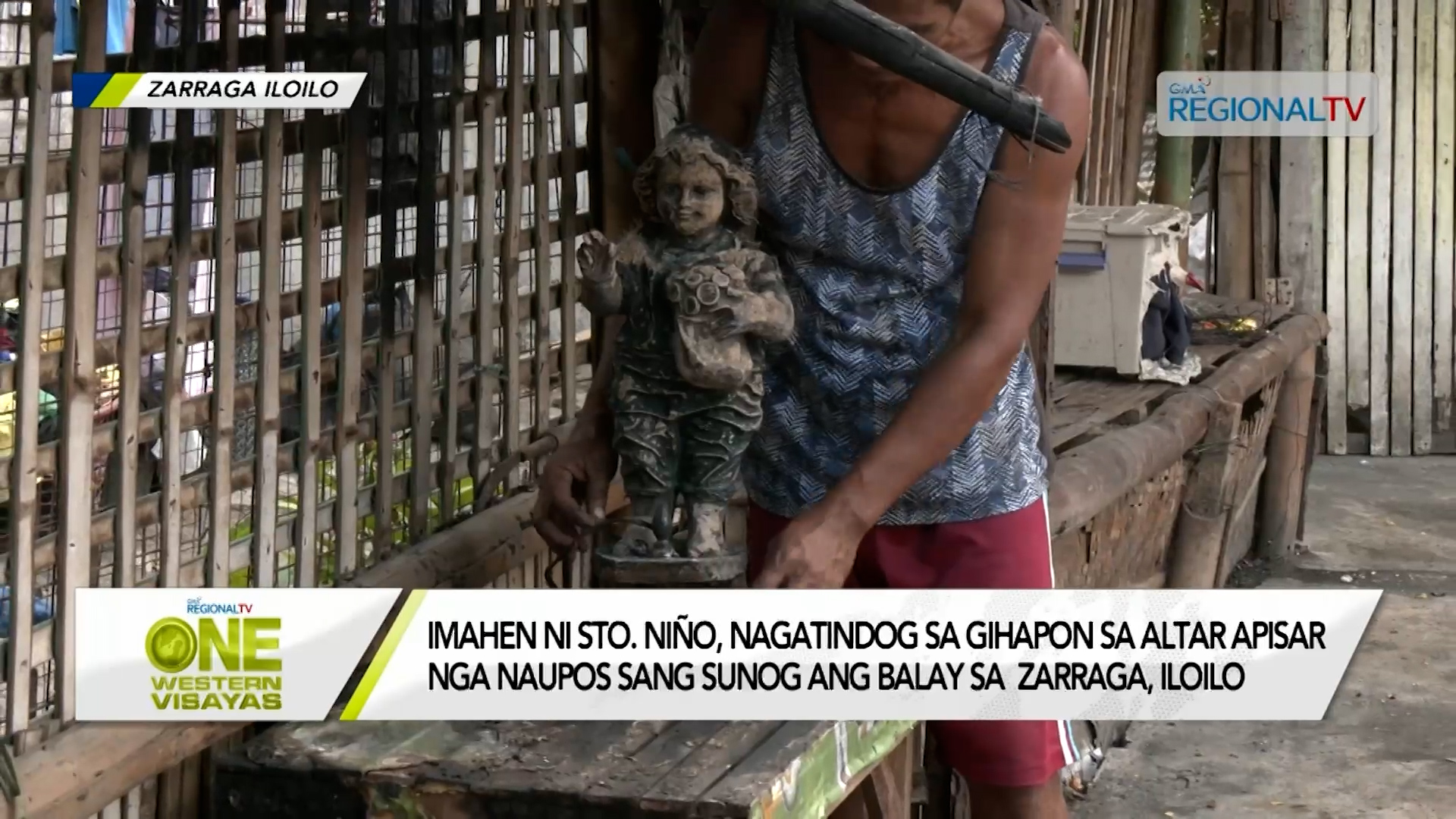 Imahen ni Sto. Niño, nagatindog sa gihapon sa altar apisar nasunog ang ...