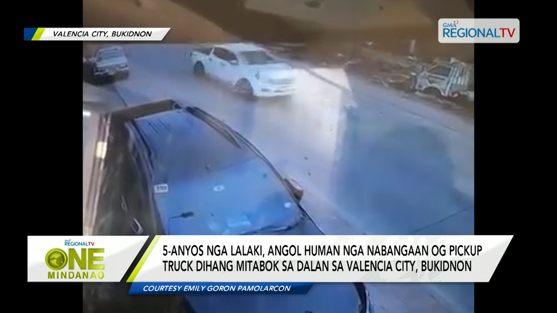 5-anyos nga lalaki, angol human nga nabangaan og pickup truck