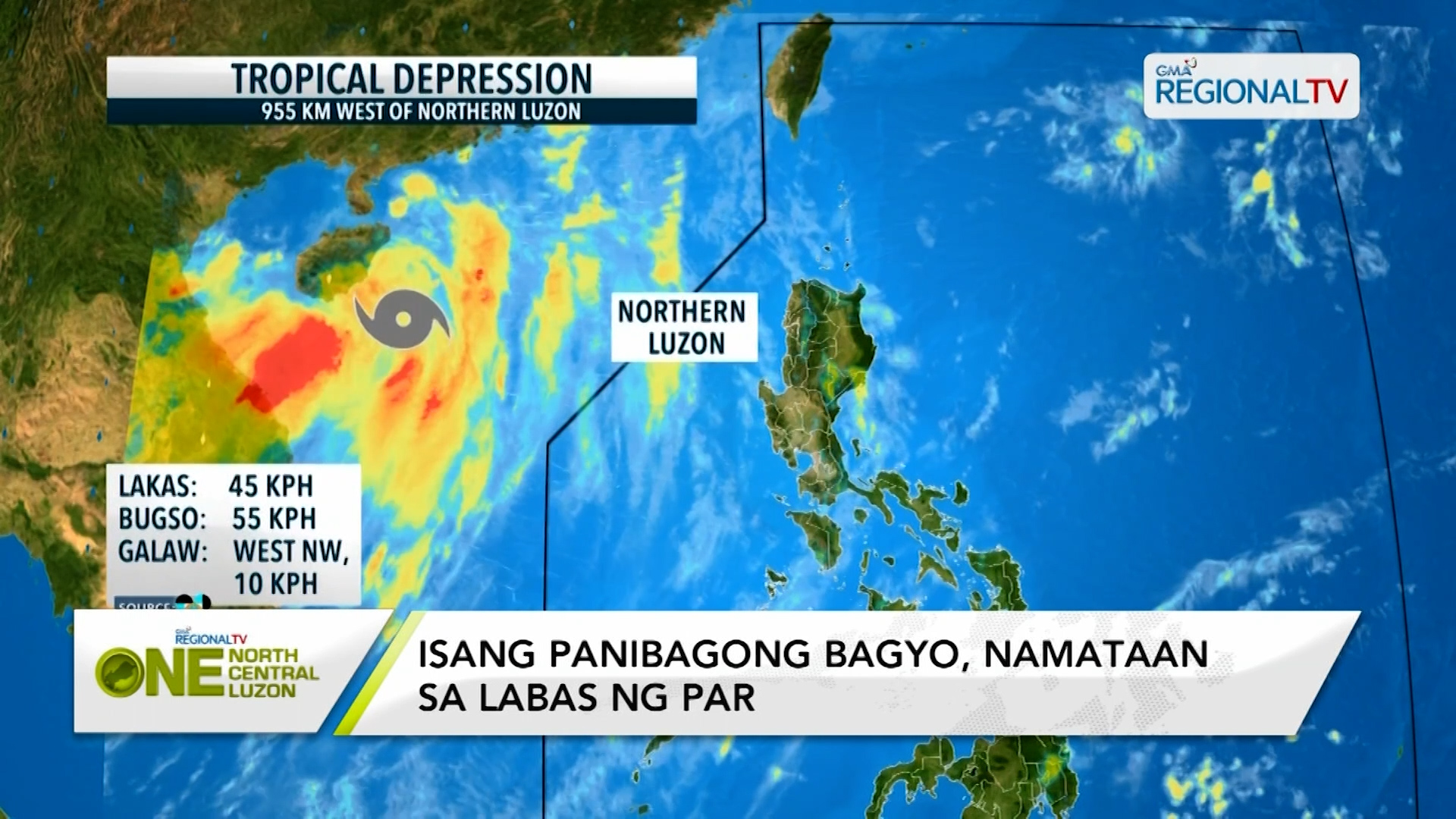 Isang panibagong bagyo, namataan sa labas ng PAR