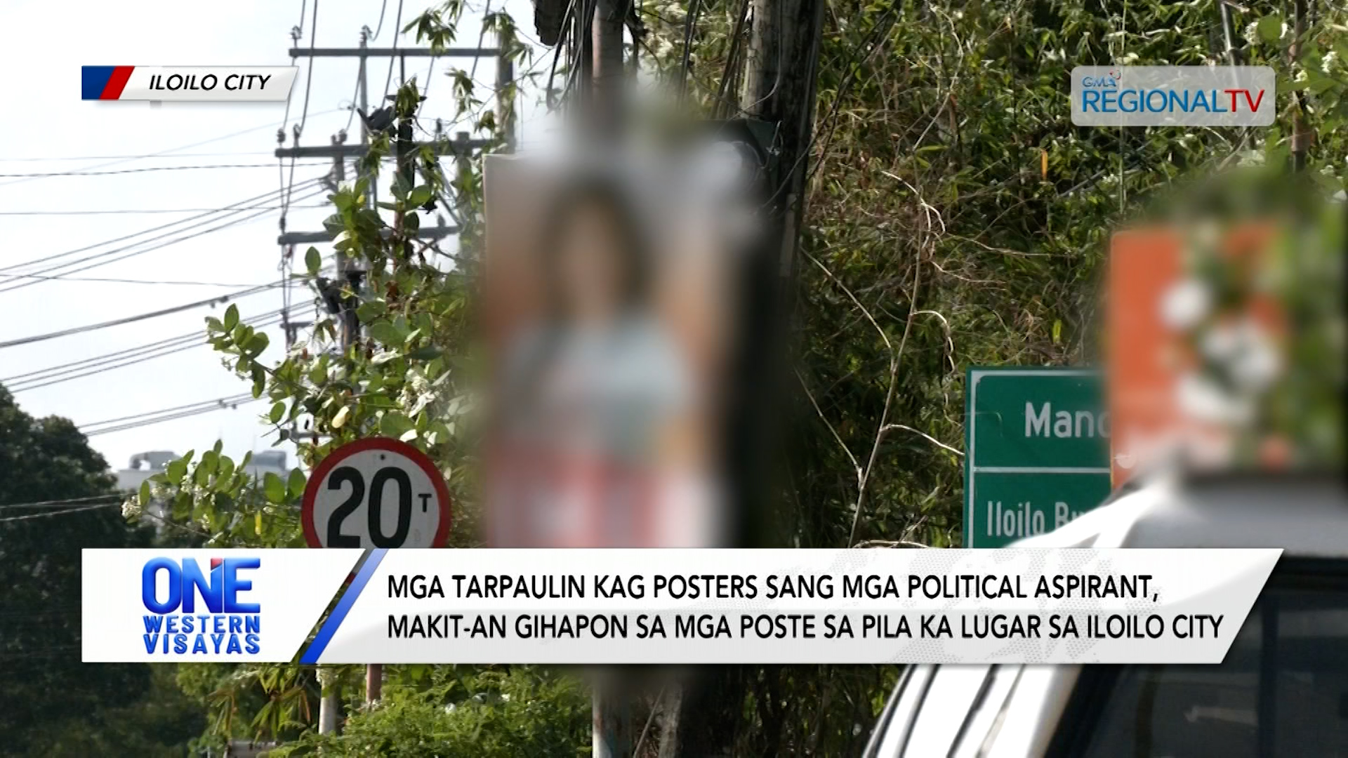 Tarpaulin sa mga Poste sa Pila ka Bahin sang Iloilo City, Padayon nga Makit-an