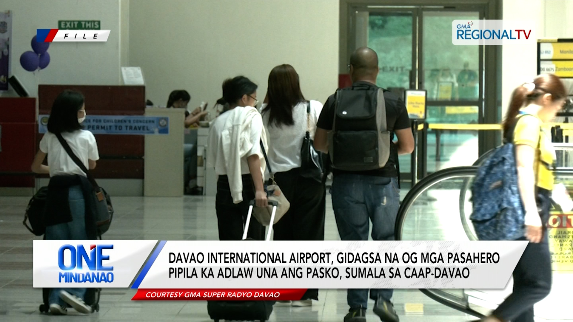 Davao Airport, gidagsa na og mga pasahero pipila ka adlaw una ang Pasko