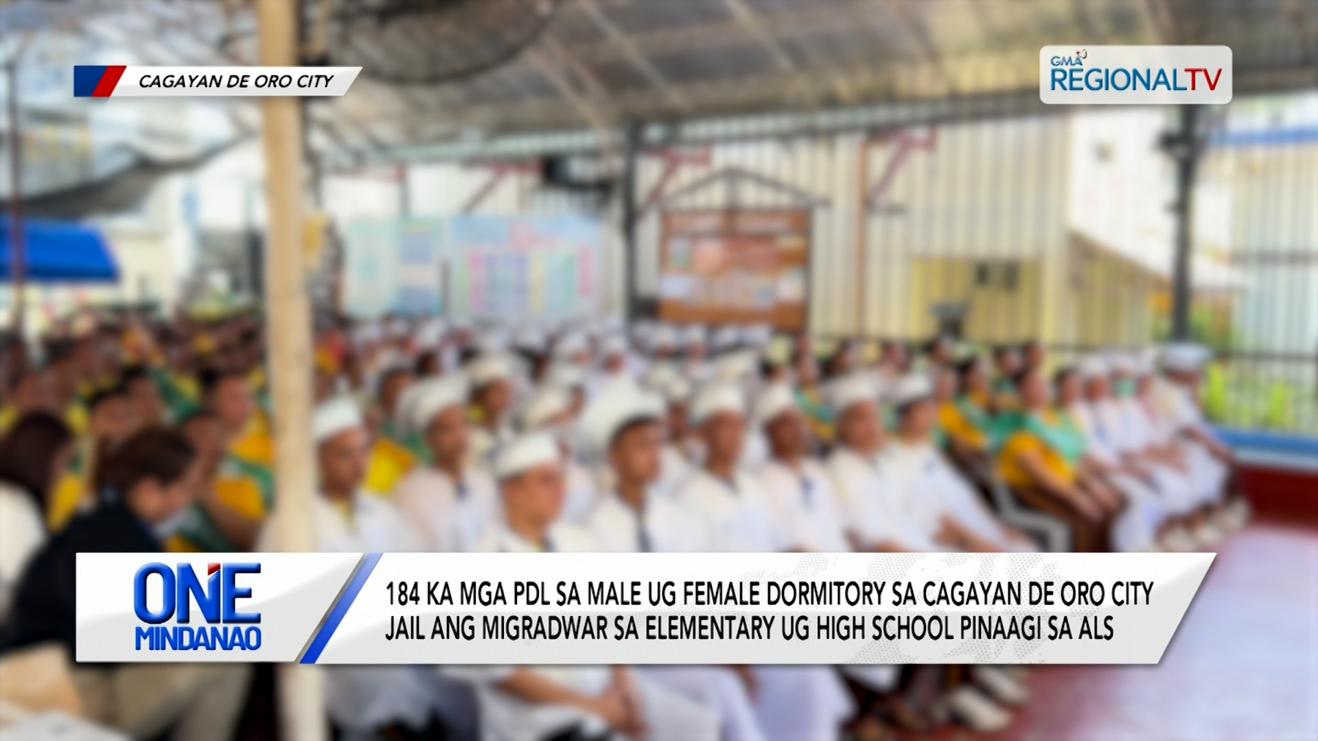 184 ka mga PDL sa Cagayan de Oro City jail, migradwar sa ALS