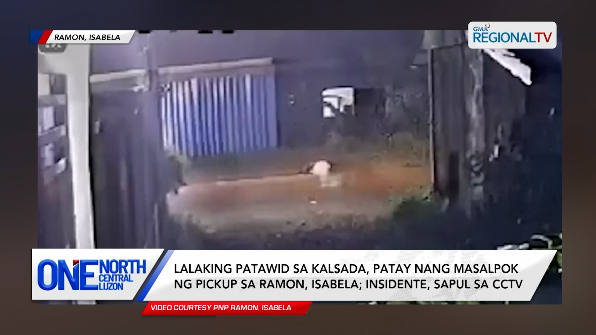 Lalaking patawid sa kalsada, patay nang masalpok ng pickup sa Isabela | One North Central Luzon