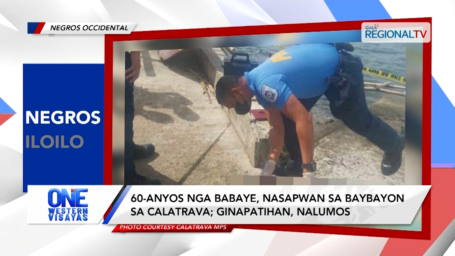 60-anyos nga babaye, nasapwan sa baybayon sa Calatrava; ginapatihan, nalumos | One Western Visayas