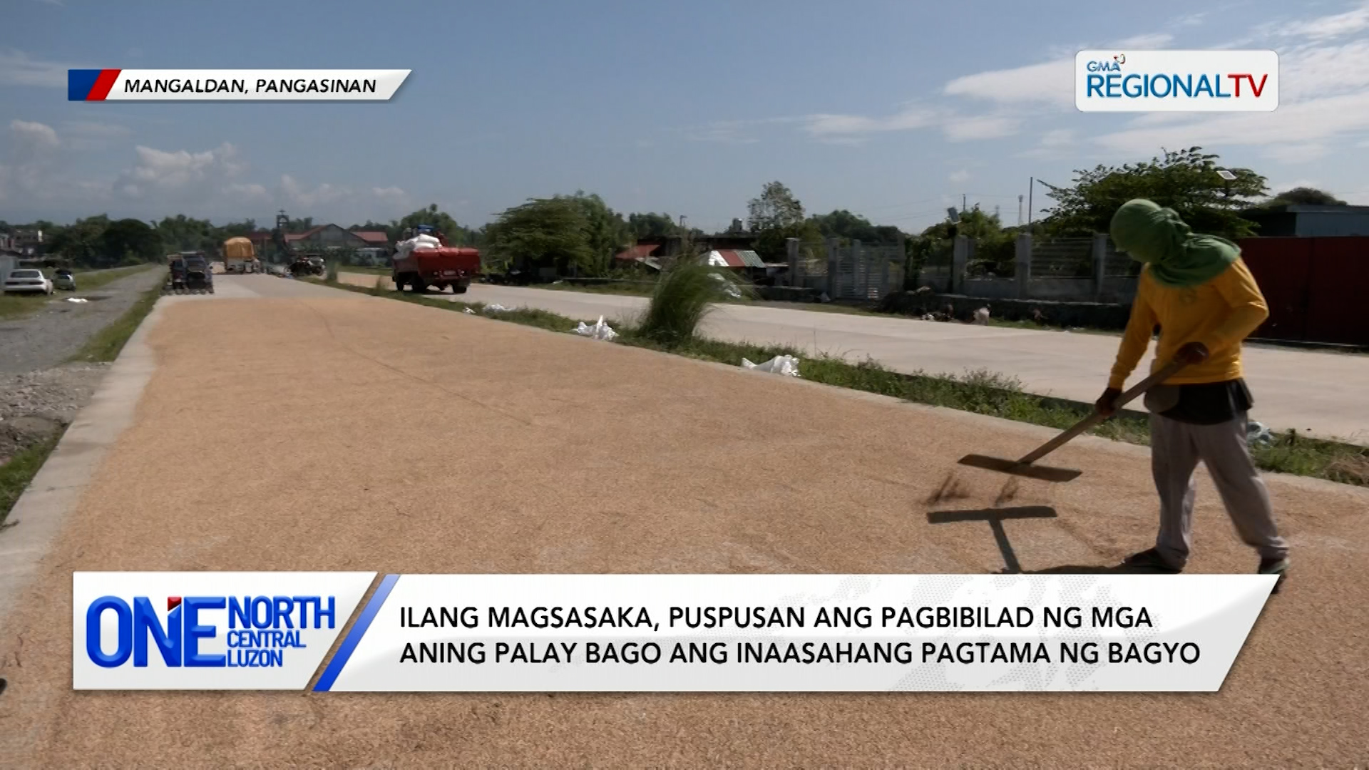 Ilang magsasaka, puspusan ang pagbibilad ng mga aning palay bago ang bagyo | One North Central Luzon