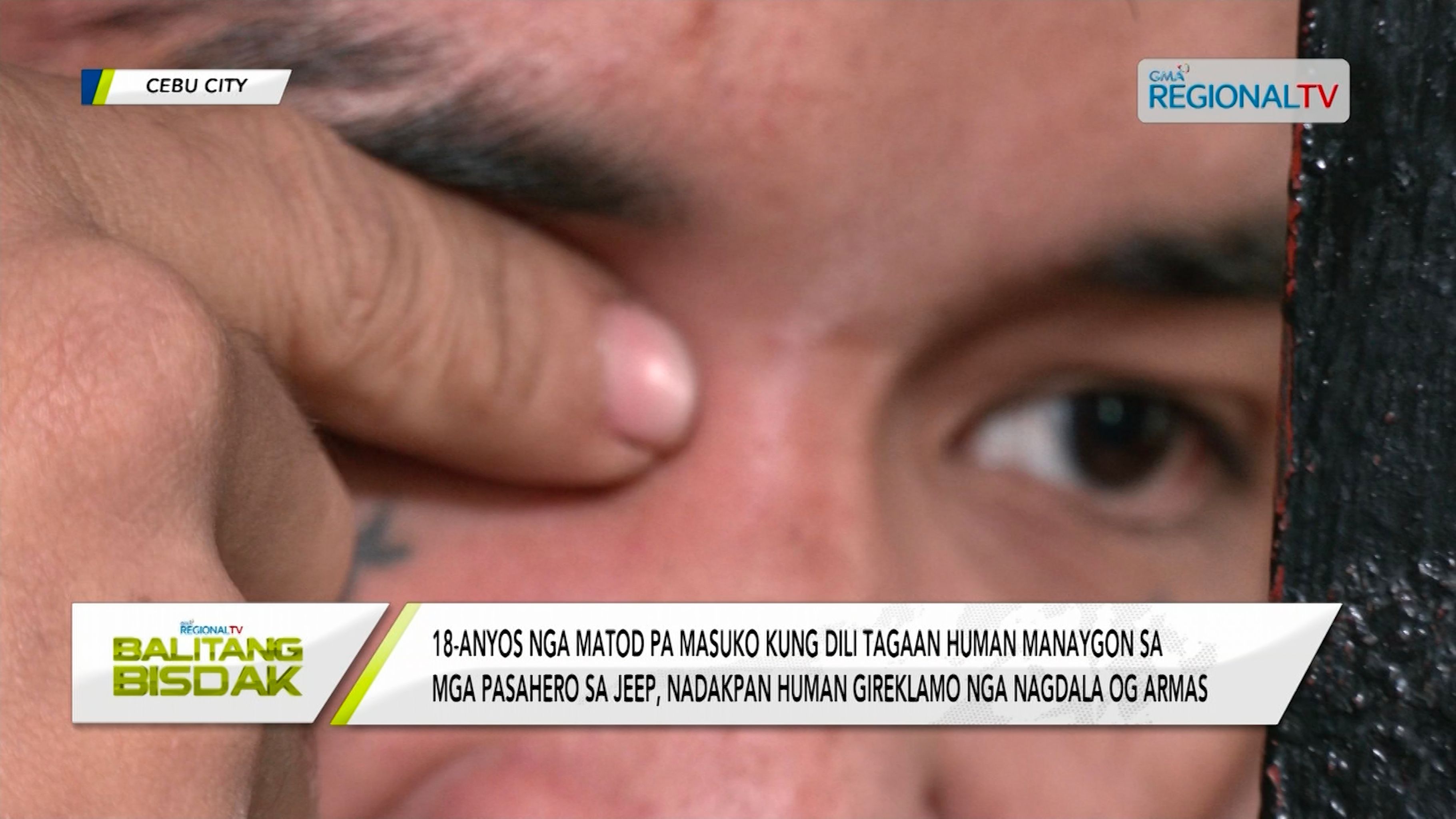 18-anyos nga manapat sa pasahero sud sa jeep, gidakop