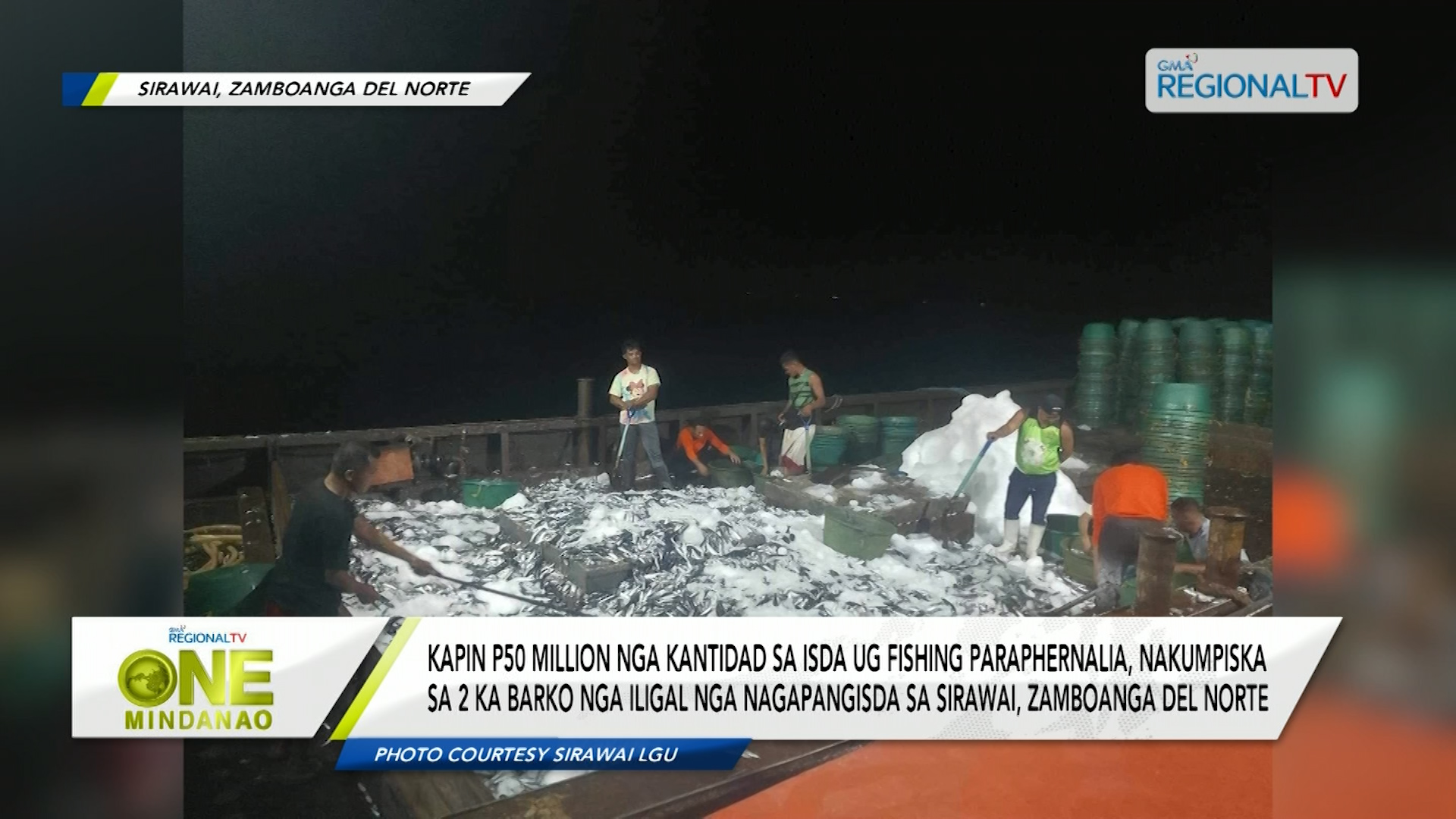 Duha ka mga barko, giingong iligal nga nangisda sa Zamboanga Del Norte