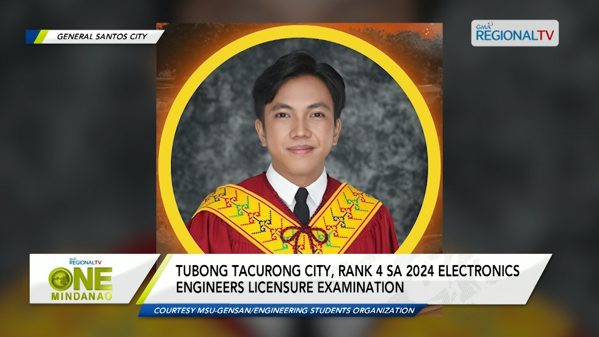 Tubong Tacurong City, rank 4 sa 2024 Electronics Engineers Licensure Examination