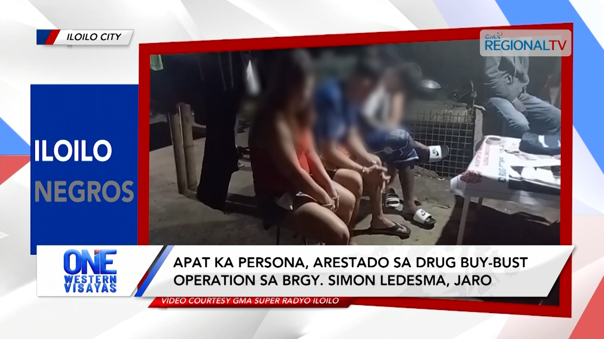 4 ka persona, arestado sa drug buy-bust operation sa Brgy. Simon Ledesma, Jaro
