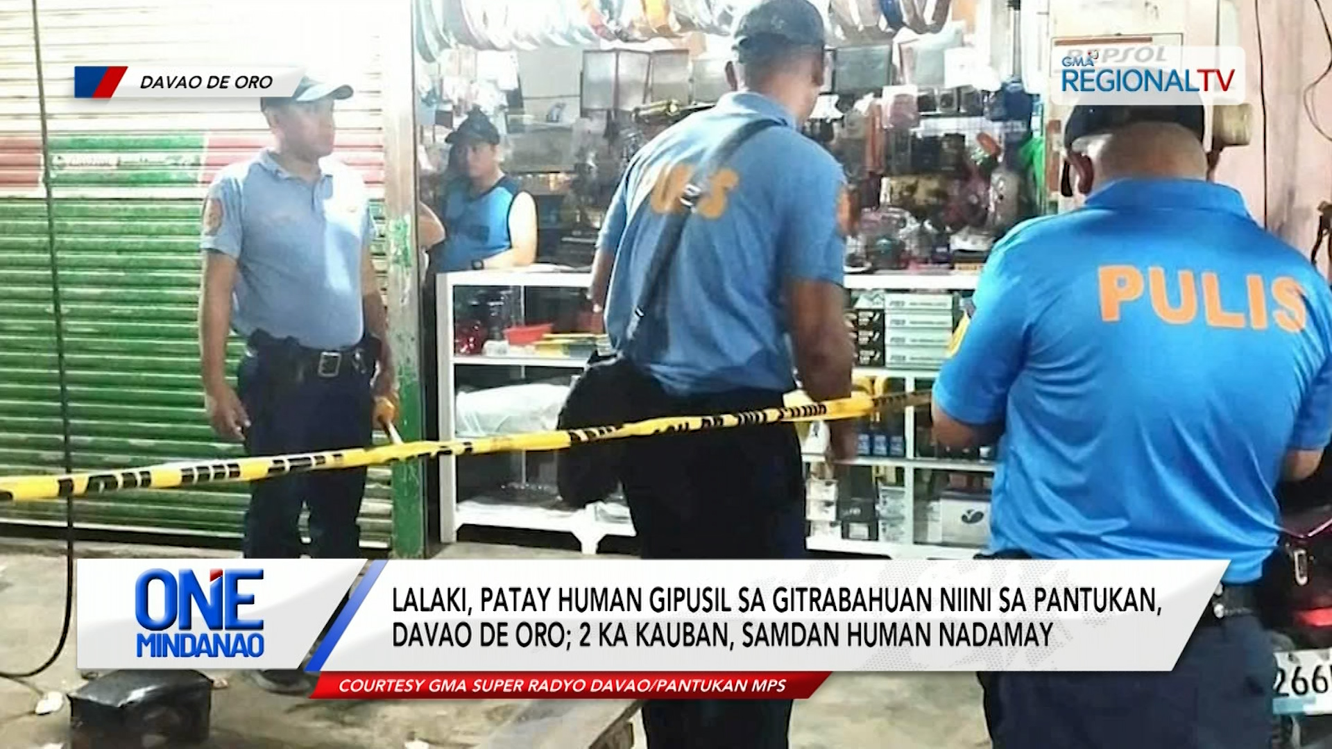 Lalaki, patay human gipusil sa gitrabahuan niini sa Pantukan, Davao de Oro