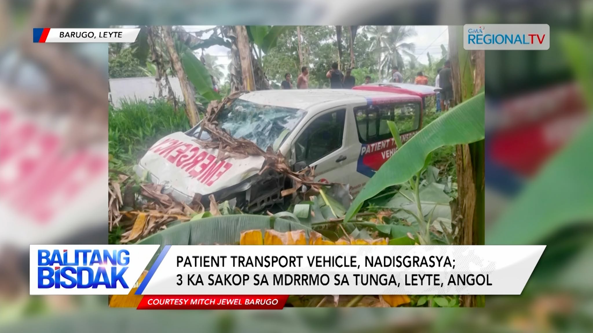 Patient transport vehicle, nadisgrasya; 3 sakop sa MDRRMO sa Tunga ...