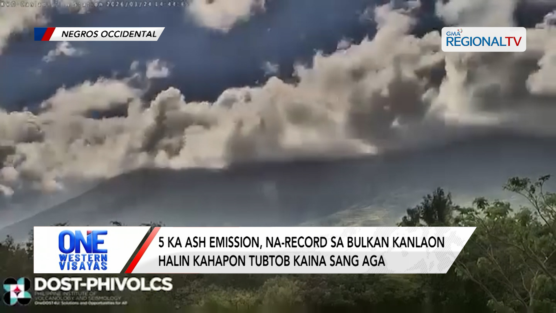 5 ka ash emission, na-record sa Bulkan Kanlaon halin kahapon tubtob ...