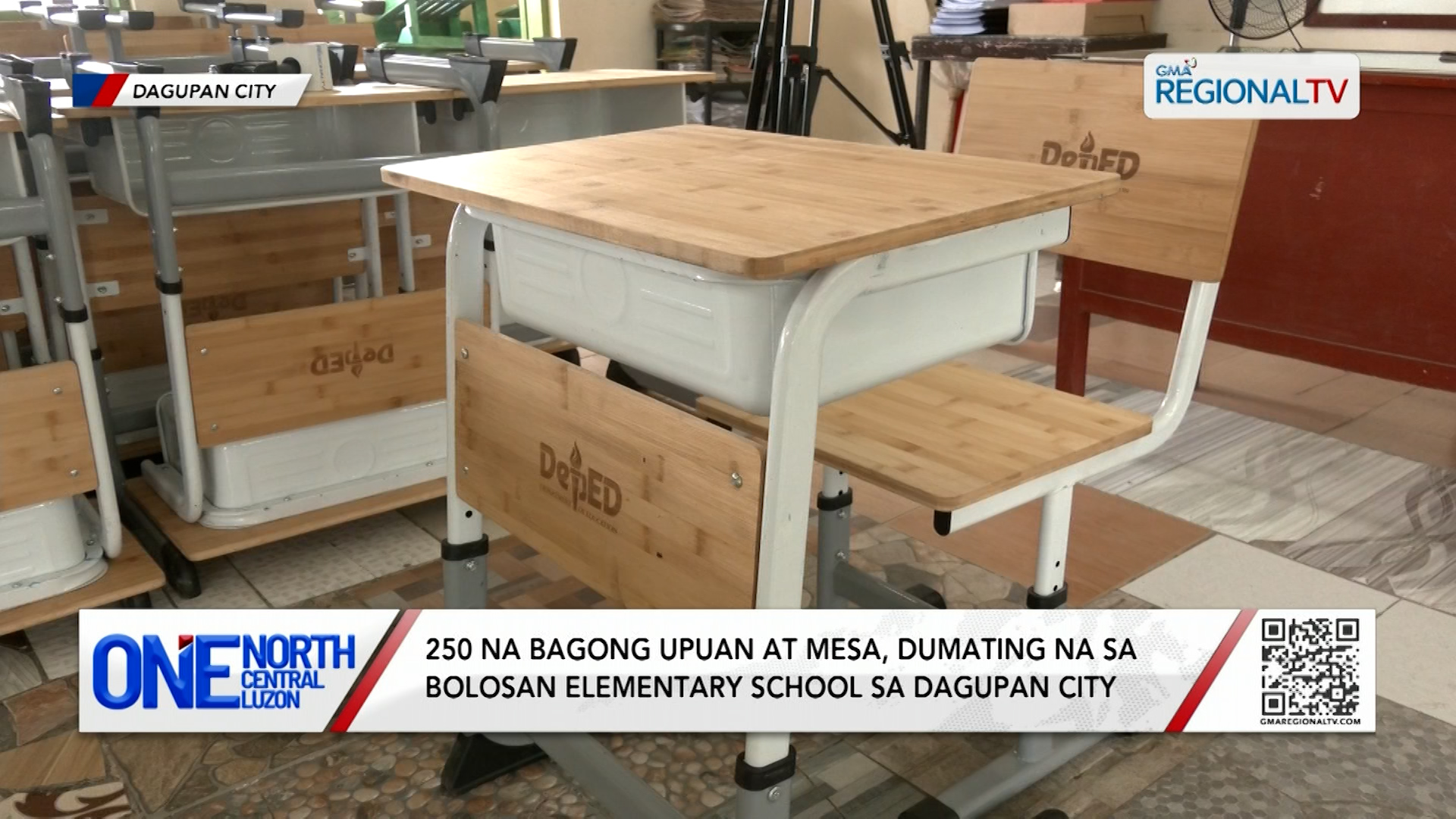 250 na bagong upuan at mesa, dumating na sa Bolosan Elementary School ...
