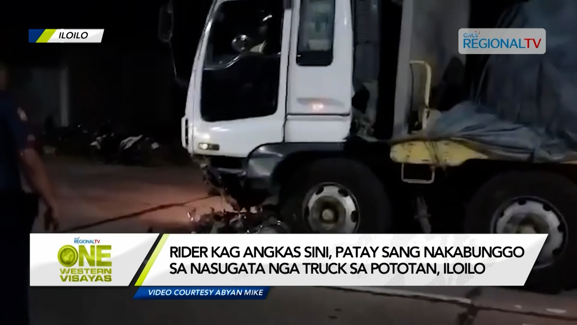 Rider kag angkas patay sang nakabunggo sa nasugata nga truck sa Pototan ...