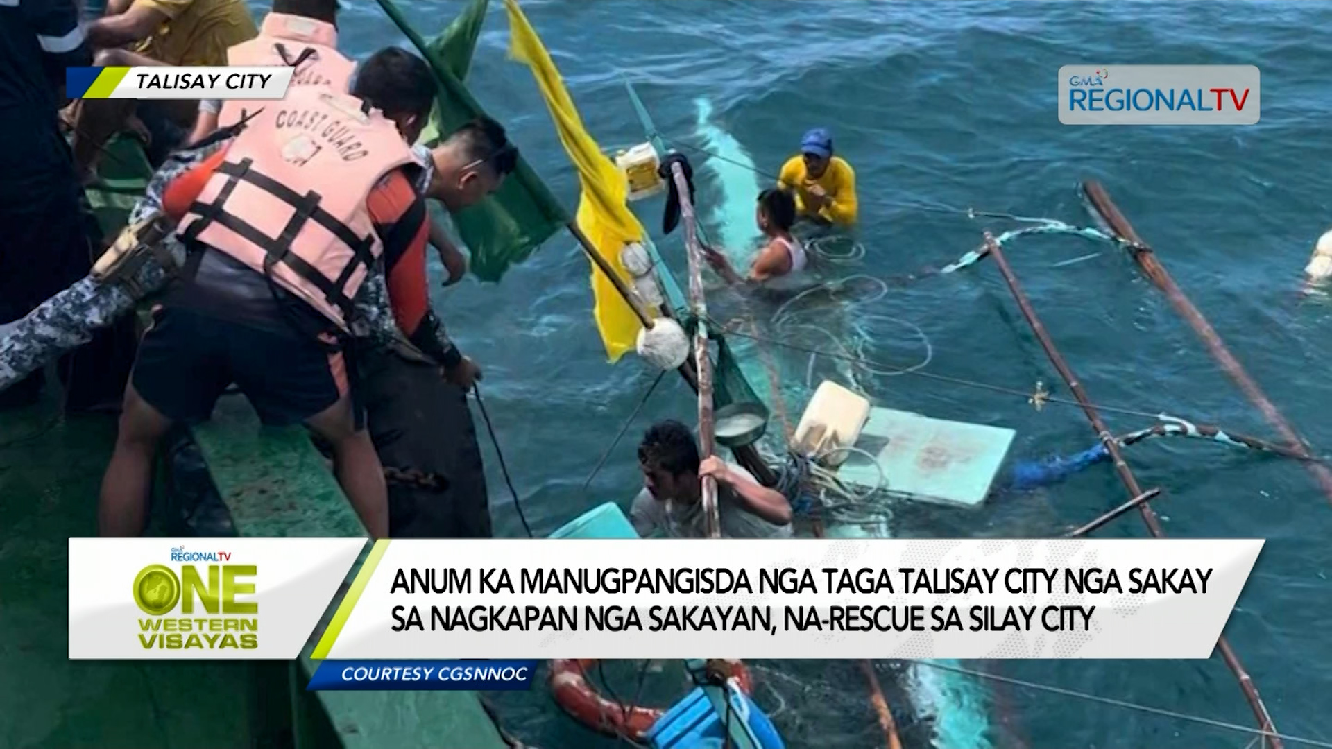 6 ka manugpangisda nga taga Talisay City, na-rescue sa nagkapan nga sakayan