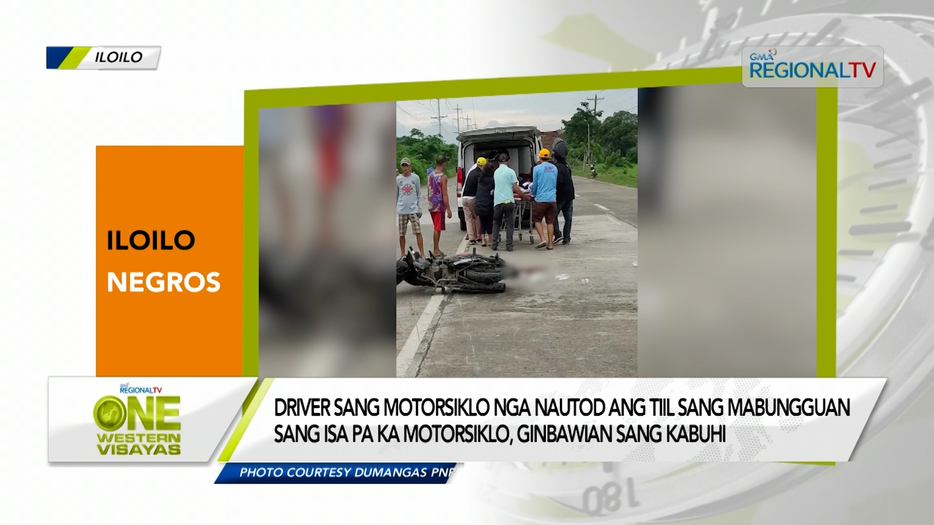 Driver sang motorsiklo nga nautod ang tiil sang mabungguan motorsiklo