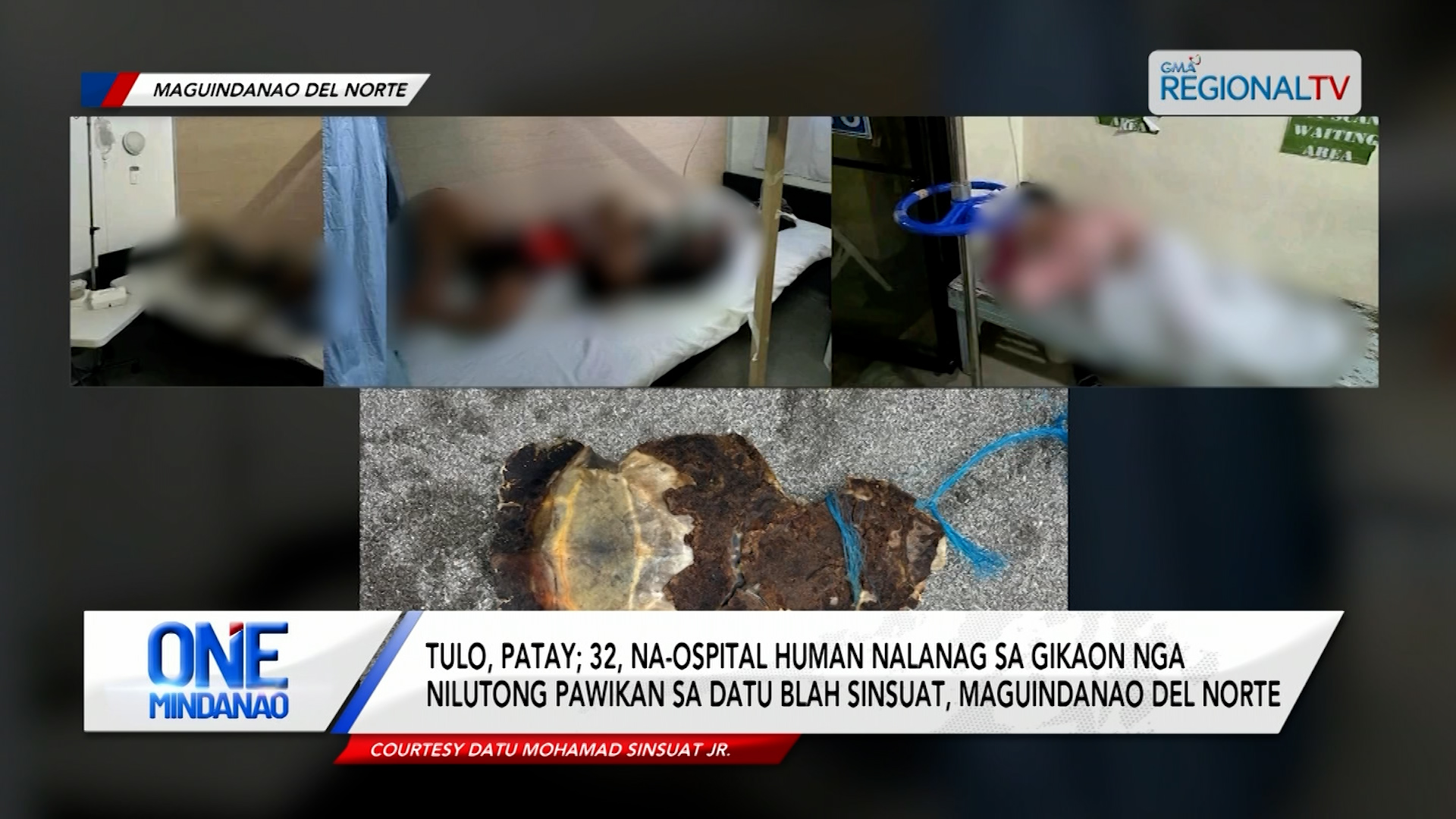 Tulo, patay; 32, na-ospital human nalanag sa gikaon nga nilutong pawikan