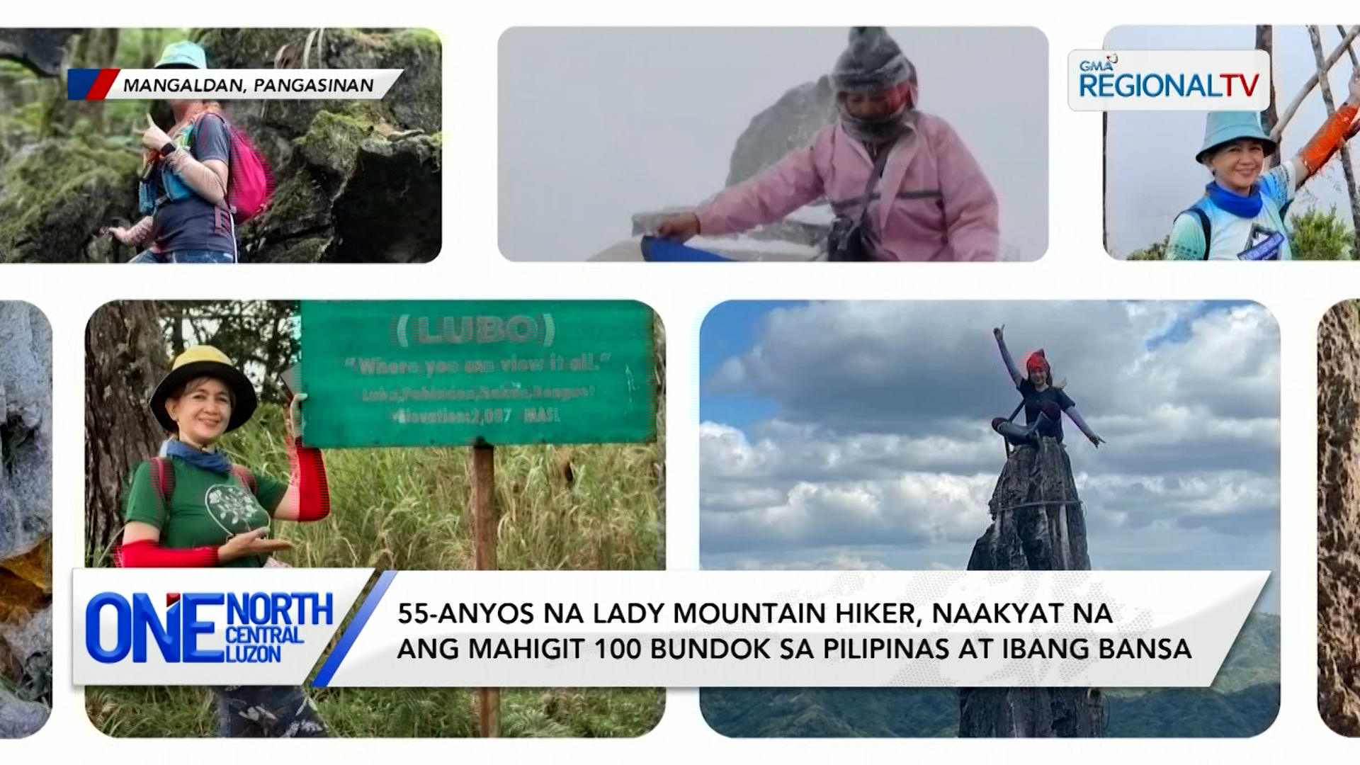 55-anyos na lady mountain hiker, naakyat na ang mahigit 100 bundok