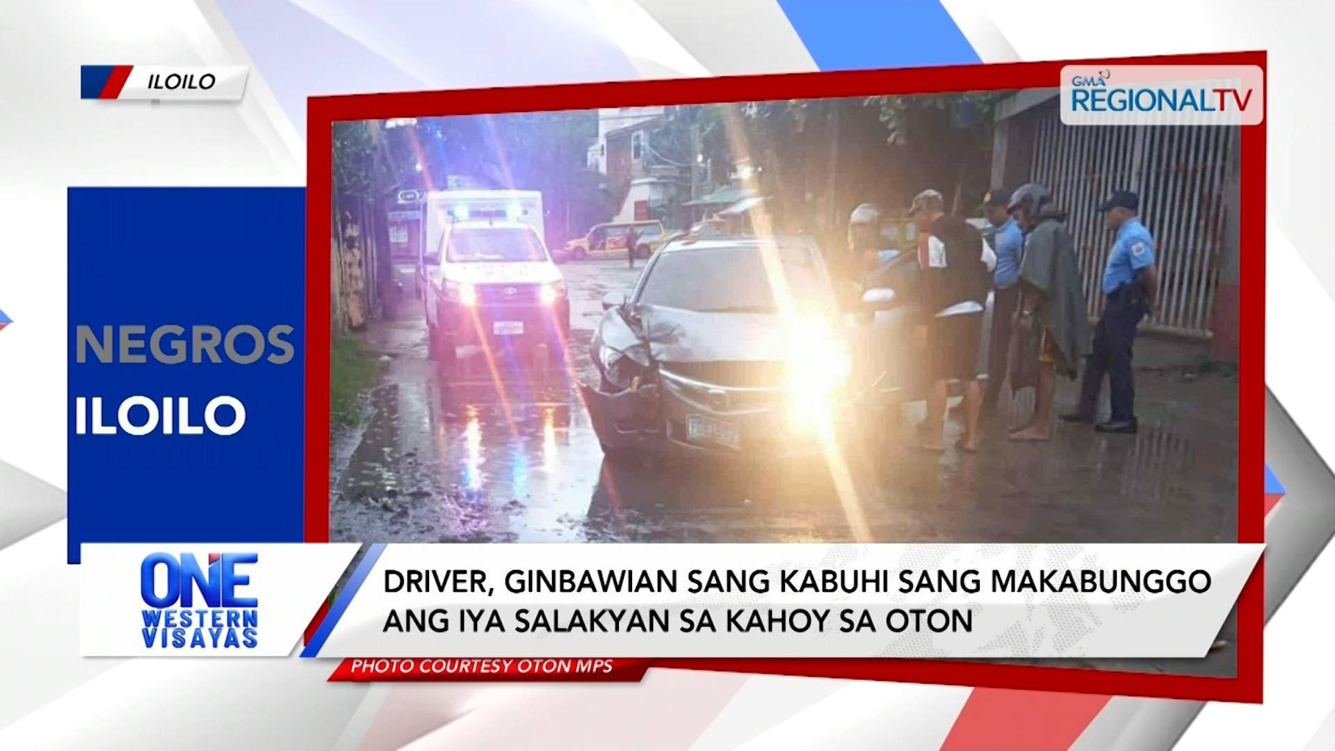 Driver ginbawian sang kabuhi sang makabunggo ang iya salakyan sa kahoy sa Oton | One Western Visayas