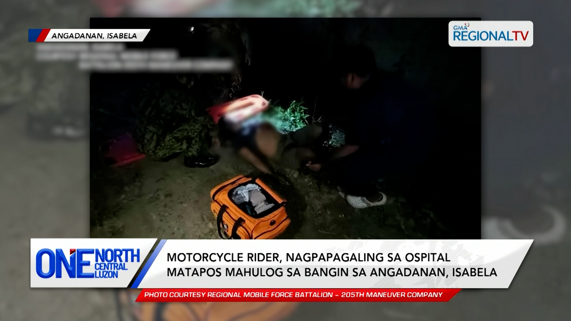 Motorcycle rider, nagpapagaling sa ospital matapos mahulog sa bangin ...
