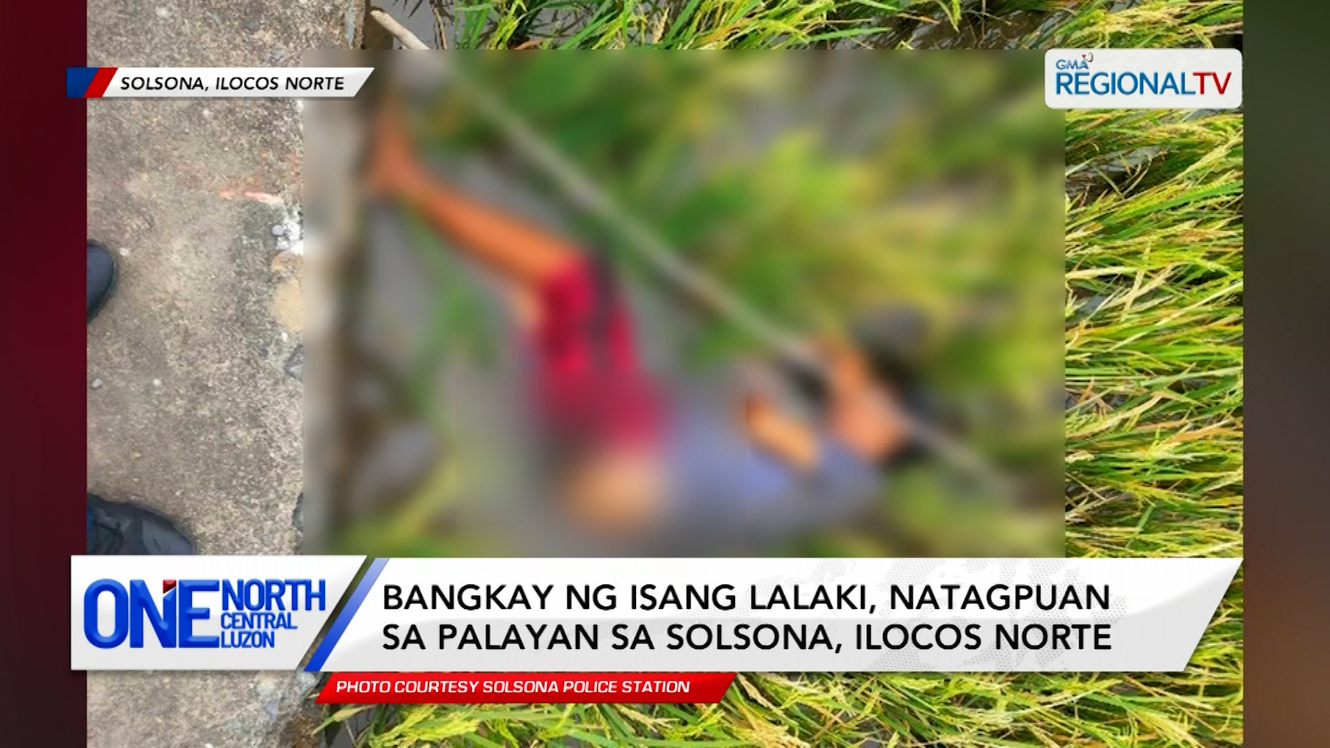 Bangkay ng isang lalaki, natagpuan sa palayan sa Solsona, Ilocos Norte