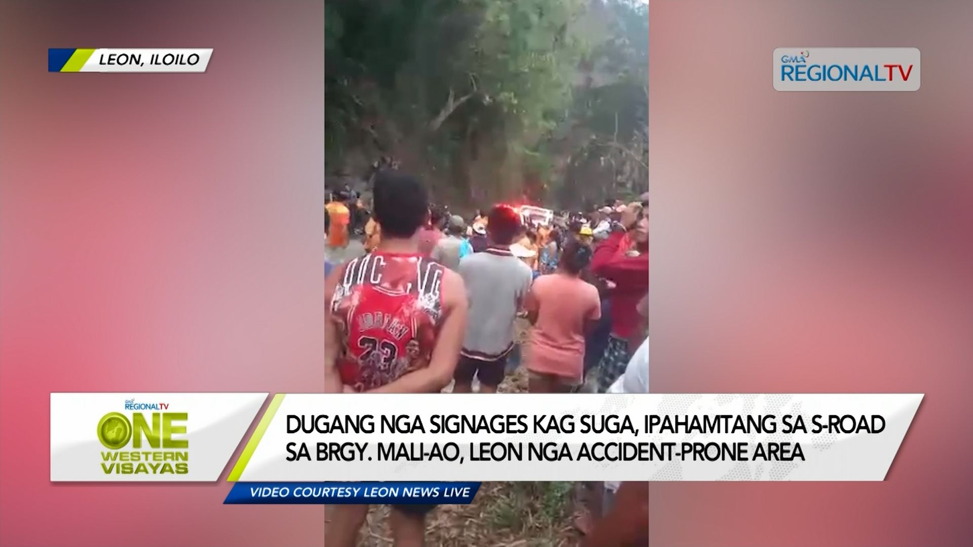 Dugang nga signages kag suga, ipahamtang sa S-road sa Brgy. Mali-ao, Leon