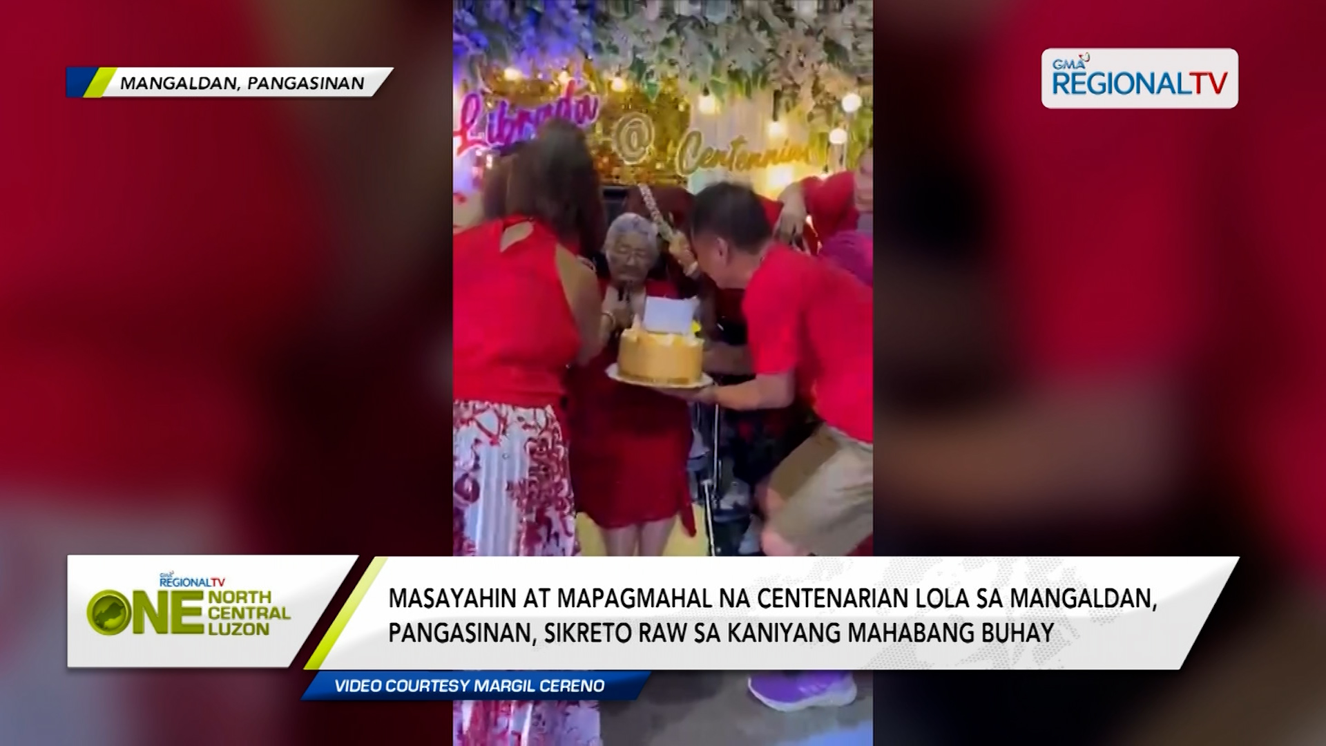 Pagiging masayahin at mapagmahal, sikreto raw ng centenarian lola