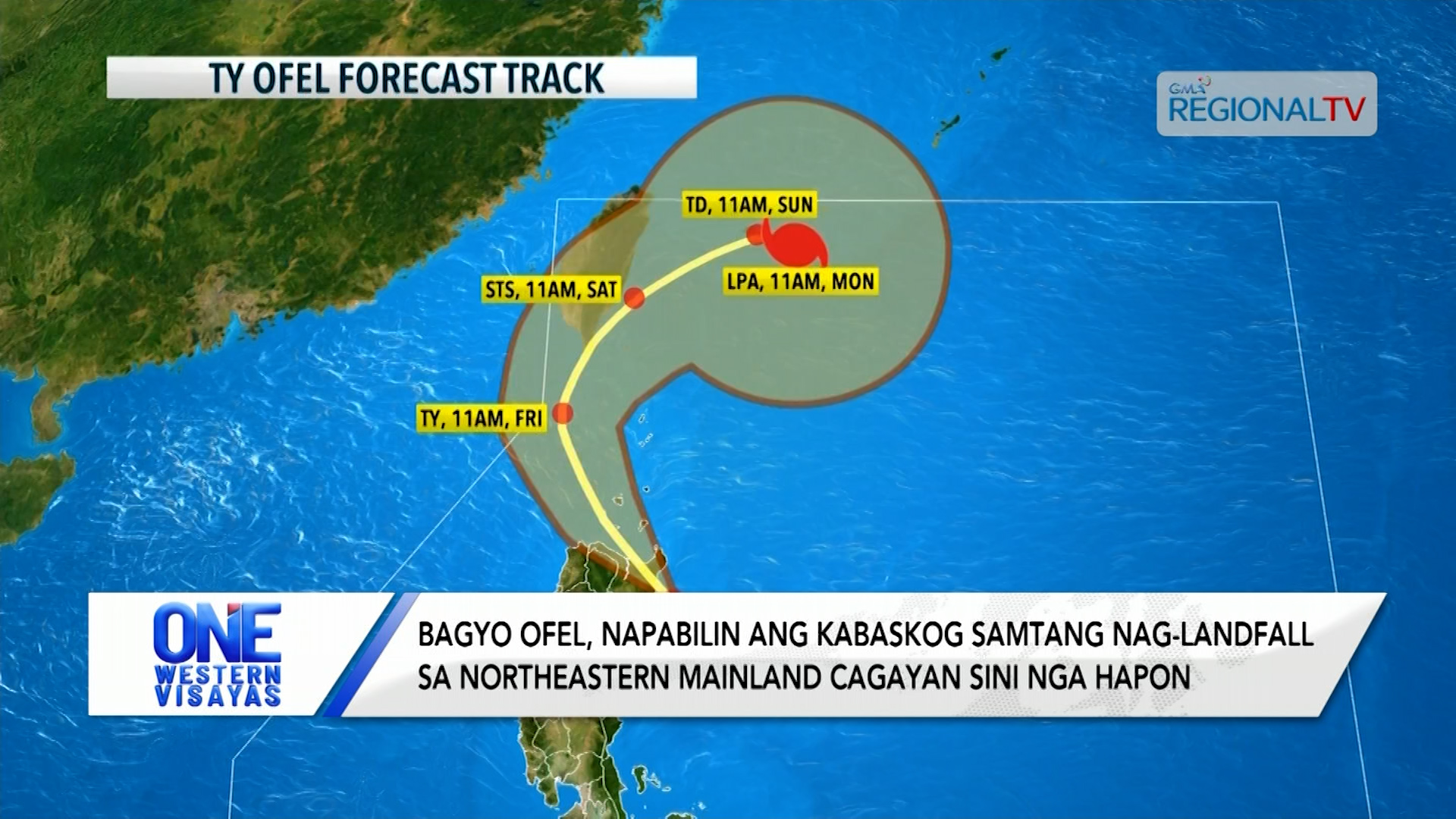 Bagyo Ofel, napabilin ang kabaskog; padayon nga nagahulag sa Northern Luzon