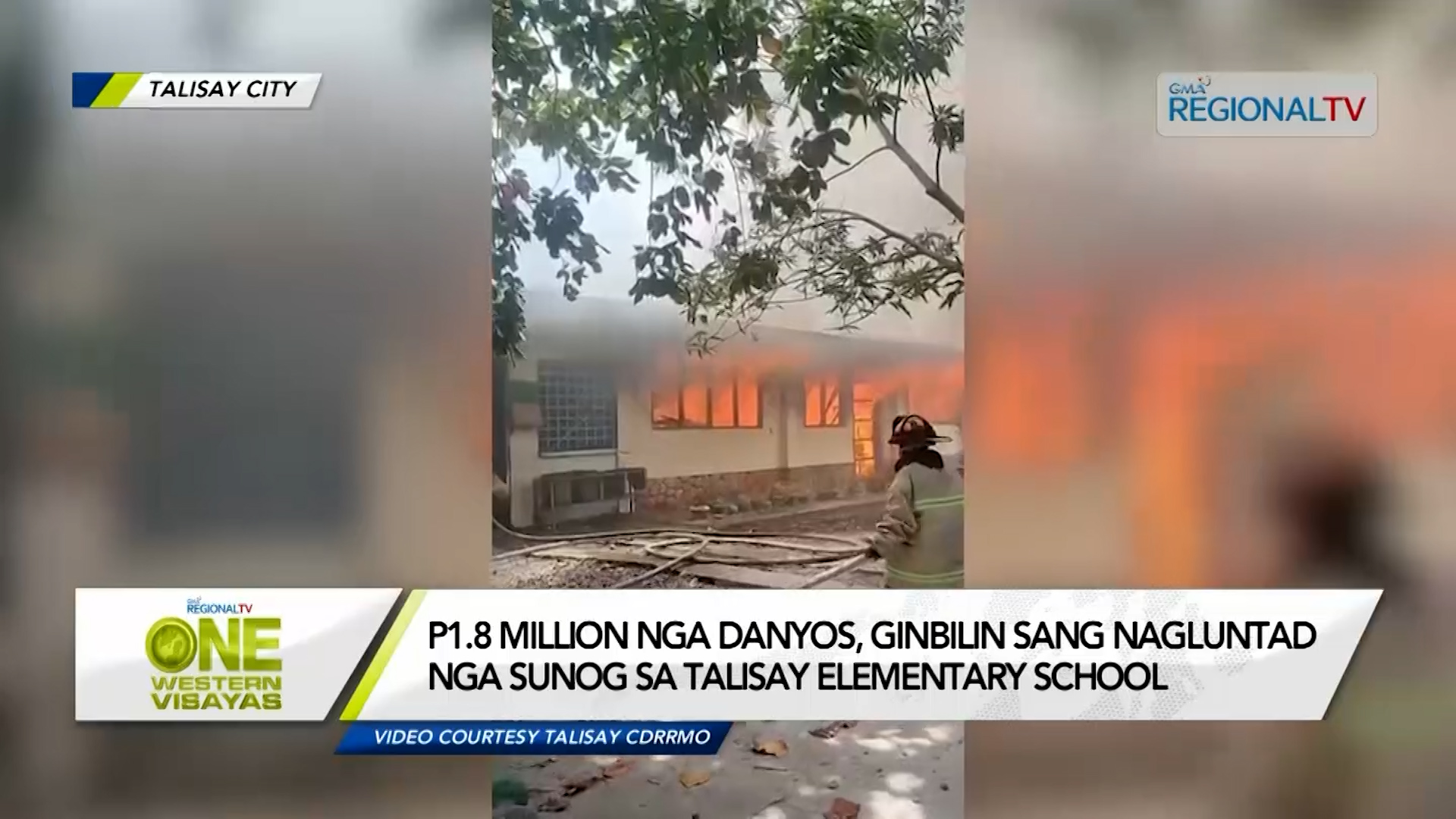 P1.8 million nga danyos, ginbilin sang sunog sa Talisay Elementary School